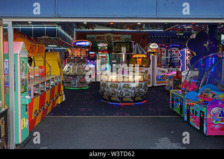 Amusement Arcade interior with slot machines UK Stock Photo - Alamy