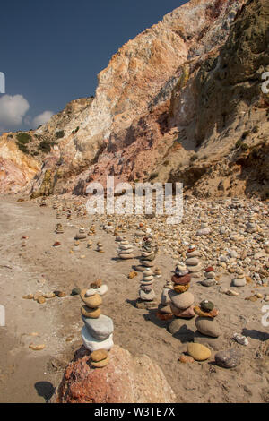 Rock sculptures on the beach Stock Photo - Alamy