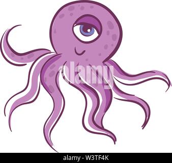 Octopus of tentacle. Cartoon vector illustration on white background ...