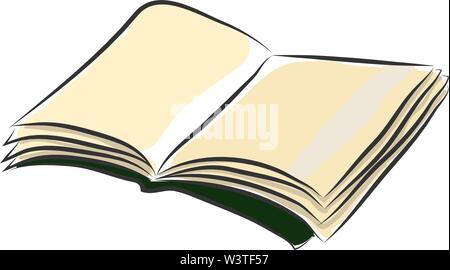 A drawing of an open book vector color drawing or illustration Stock ...