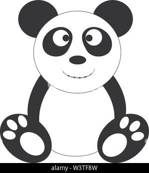 panda animal in zoo color icon vector illustration Stock Vector Image ...