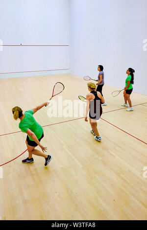 Women's, doubles, Squash, game, match Stock Photo - Alamy