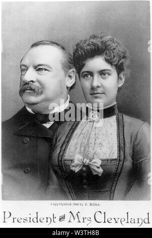 President and Mrs Grover Cleveland. Cleveland (1837-1908) was the Stock ...