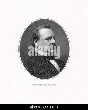 19th century engraving Grover Cleveland Stock Photo - Alamy
