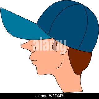A boy wearing blue t shirt cartoon illustration Stock Vector Image ...