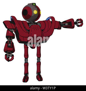 Mech containing elements: oval wide head, techno halo ornament, light ...