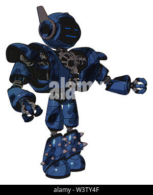 Mech containing elements: digital display head, happy face, led and ...
