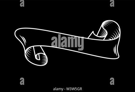 Ribbon scroll. Outline icon Stock Vector Image & Art - Alamy