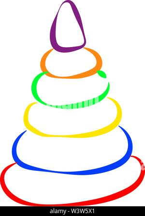 hierarchy diagram color icon vector illustration Stock Vector Image ...