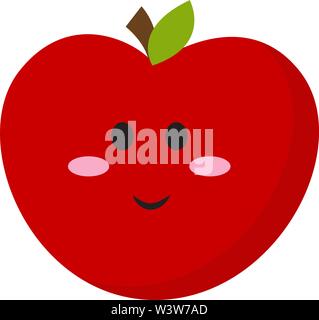 Drawing of a Smiling Apple Stock Vector Image & Art - Alamy