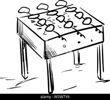 Brazier drawing, illustration, vector on white background Stock Vector ...