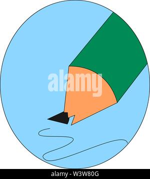 Broken pencil isolated on white background. Break wood pen. Snapped red ...