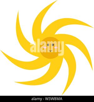 Sun icon. Hand drawing paint, brush drawing. Isolated. Doodle grunge ...