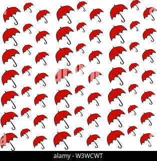 Seamless vector pattern with umbrellas on blue background. Decorative ...