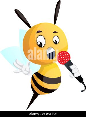 Singing bee illustration Stock Vector Image & Art - Alamy