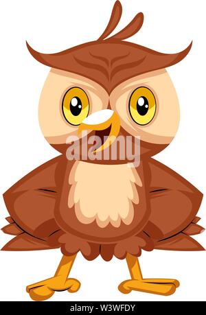 A cartoon illustration of a owl smiling Stock Vector Image & Art - Alamy
