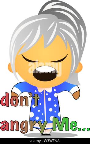 A cartoon grandma with an angry expression Stock Vector Image & Art - Alamy