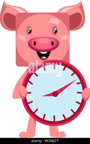 Vector cartoon clock timer icon in comic style. Time alarm concept ...