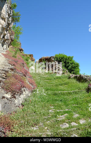 Narrow pathway on the clif-side Stock Photo - Alamy