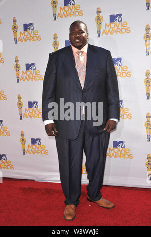 Quinton Aaron at the 2010 MTV Movie Awards held at the Gibson ...