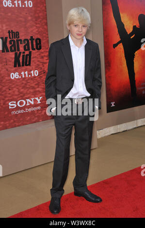 Luke Carberry at the premiere of 'The Karate Kid' held at Mann Village ...