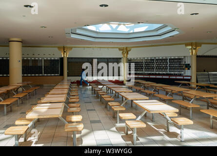 An Empty Food Court at the former Niagara Square Mall, Niagara Falls ...