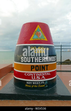 Famous monument in South Pointe Park, Florida. Travel destination ...