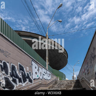 The iconic Flying Saucer Building. Built in 1971 by architect Florian ...