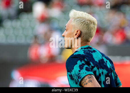 Ben White of Arsenal in the pregame warmup session during the Premier ...