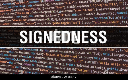 software developer concept with Random Parts of Program Code. software ...