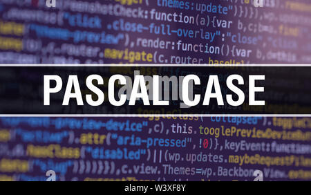 Pascal case with Abstract Technology Binary code Background.Digital ...