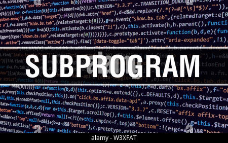 software developer concept with Random Parts of Program Code. software developer with ...