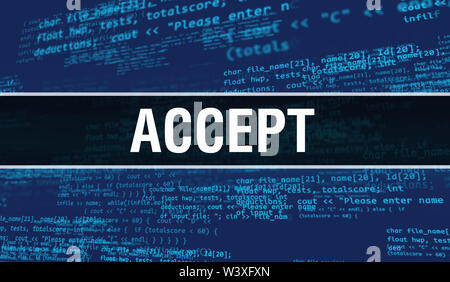Accept with Digital java code text. Accept and Computer software coding ...