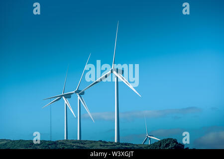 Wind turbines at Ardrossan in North Ayrshire part of the Scottish ...