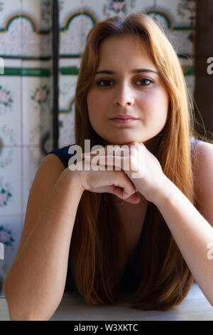 young actress posing with window lighting Stock Photo - Alamy
