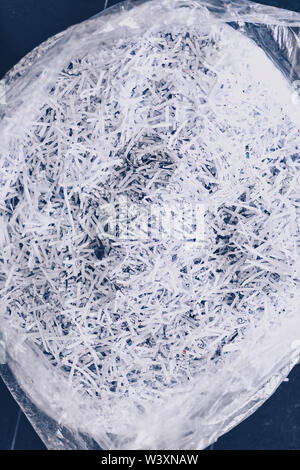 bag of shredded documents, close-up shot Stock Photo - Alamy