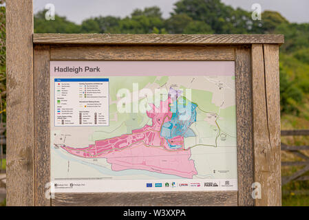 Hadleigh Country Park Hadleigh Marsh and public footpath in Essex with ...