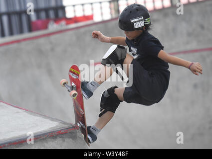 Mei Sugawara of Japan competes in the quarter finals of the women's ...