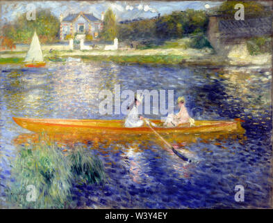 La Yole' (The Skiff), 1875. Oil on canvas. Pierre-Auguste Renoir (1841 ...