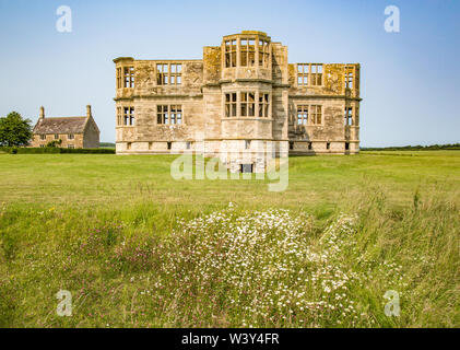 Summer; The ruins of Lyveden New Bield, Northamptonshire; England Stock ...