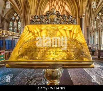 Bible and lectern in an Anglican church with Easter bookmark Stock ...