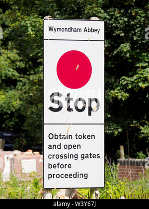 Railway safety sign Stock Photo - Alamy