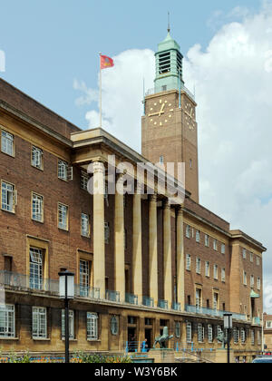 Norwich City Hall council offices building exterior front facade ...
