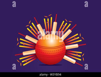 creative abstract cricket player design by brush stroke vector Stock ...