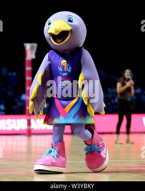 Jude the Netball World Cup Mascot during the Netball World Cup match at ...