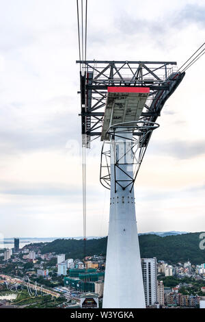 Cable car station and Queen cable car in the Sun World Halong park ...