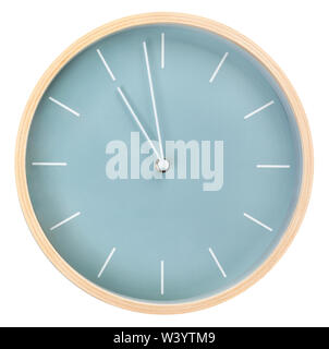 Blue wall clock. Isolated on white background. High quality photo Stock ...