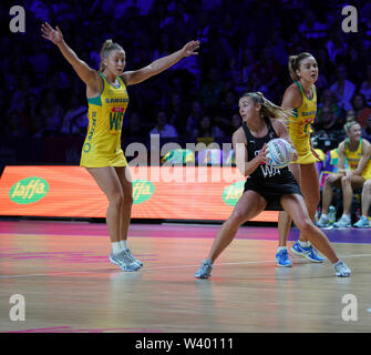 Gina Crampton (AUS) in action during Vitality Netball World Cup 2019 at ...