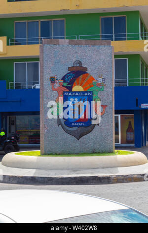 Mazatlan, Sinaloa, Mexico - July 15 2019: statue of "Monument to the ...