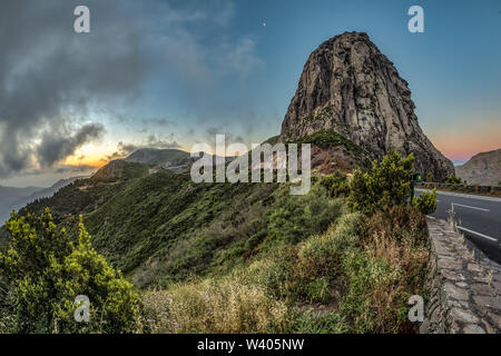Los Roques at sunrise, La Gomera, Canary Islands, Spain Stock Photo - Alamy